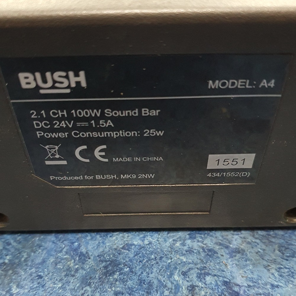 Used Bush A4 Soundbar With Remote Unboxed and Power Supply - Own4Less